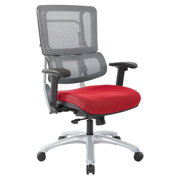 Vertical Grey Mesh Back Chair with Silver Base – BIF New York